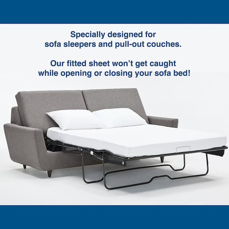 Sofa Sleeper Fitted Sheet, Sofa Bed / Pullout Couch Bottom Sheet, Fits 6" Thick Sleeper Sofa ...